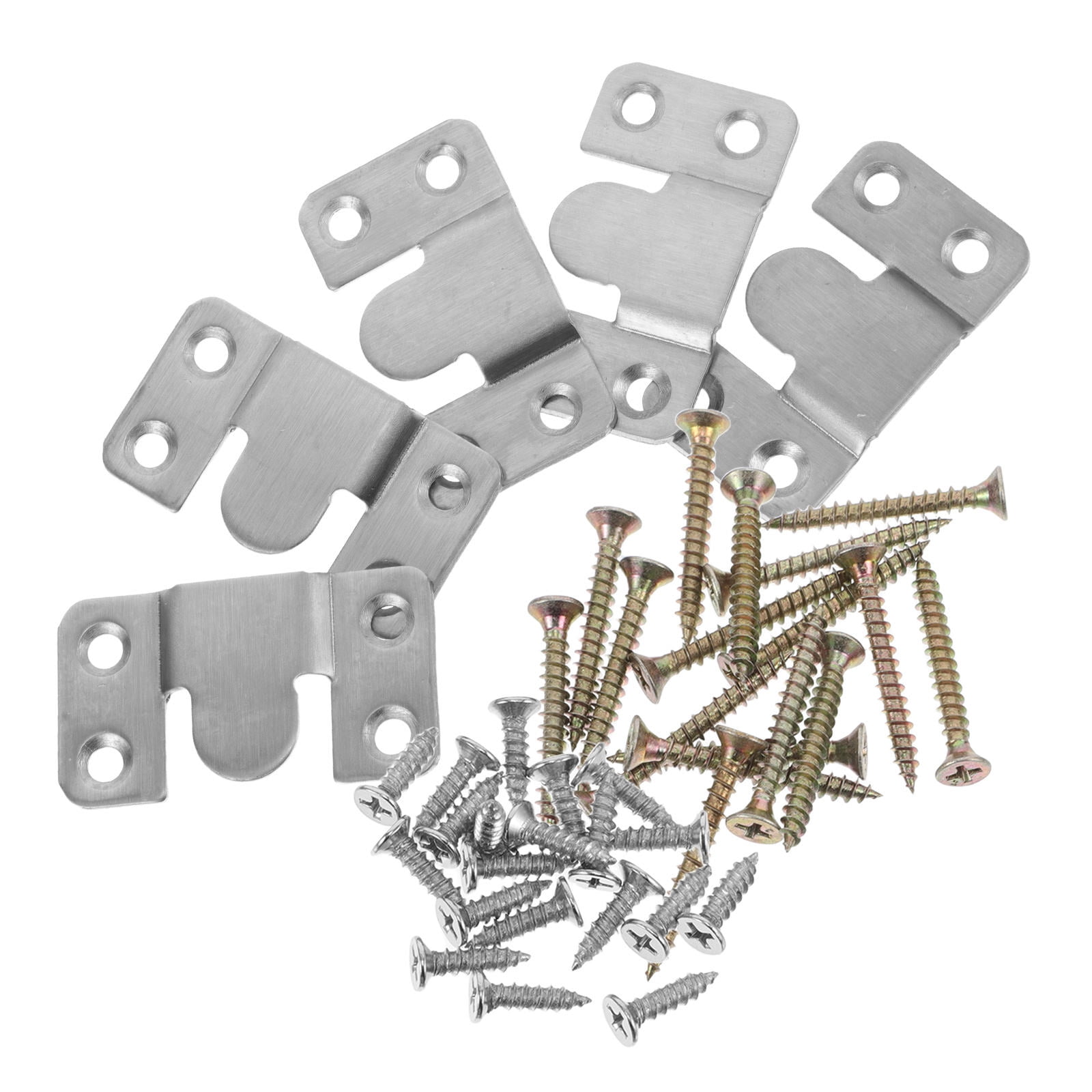 Worgeous 4 Pairs Stainless Steel Interlock Hanging Buckle Flush ...