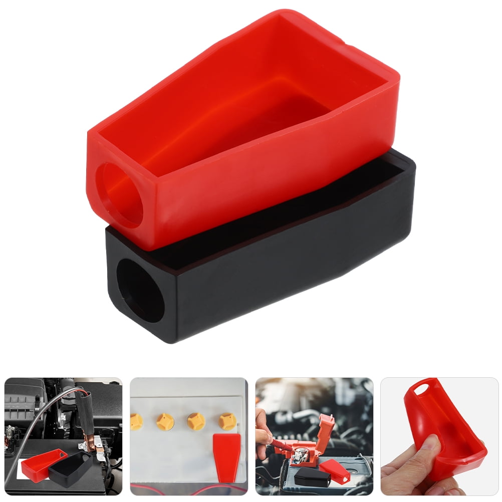 Worgeous 4 Pcs Battery Protective Cover Motorcycle Terminal Covers ...