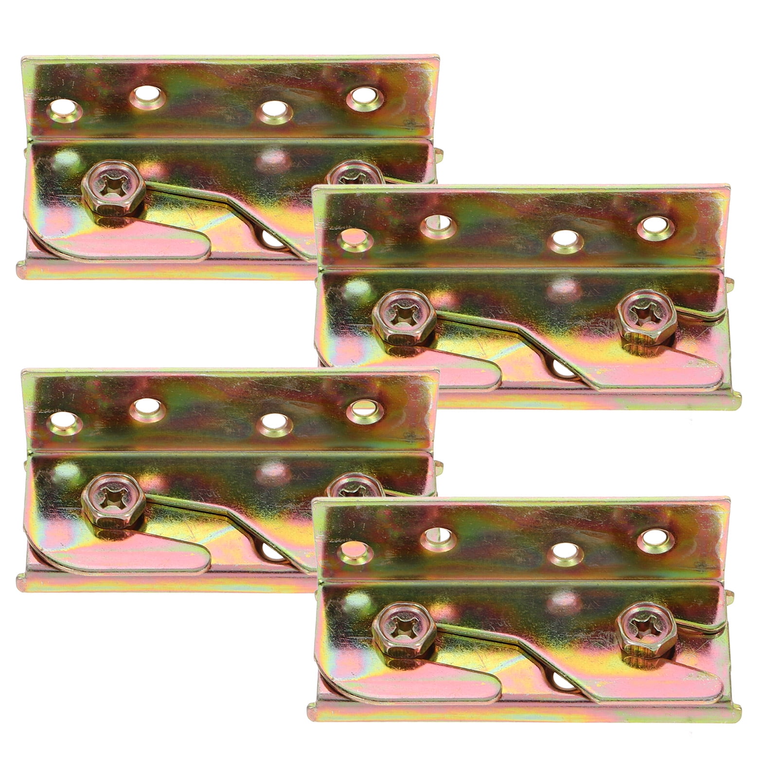 Worgeous 4 Pcs Bed Rail Hardware Brackets for Wood Frame Product Pins ...