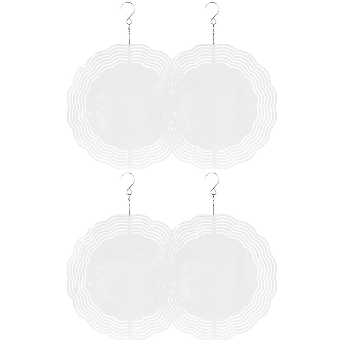 Worgeous 4 Pcs Blank DIY Wind Spinner DIY Sublimation Wind Spinner ...
