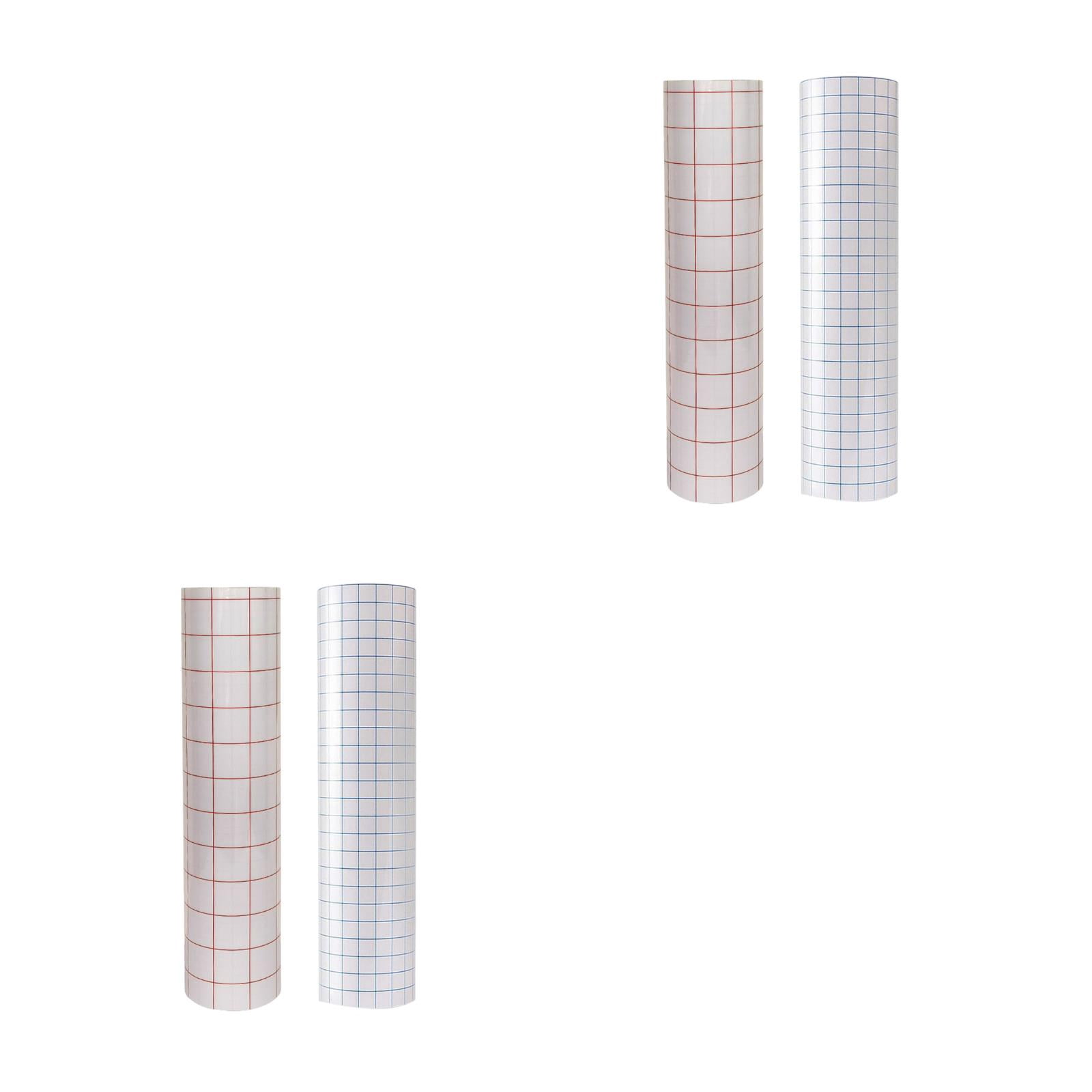 Worgeous 4 Pcs Blue Red Grid Self-adhesive Transparent PVC Positioning ...