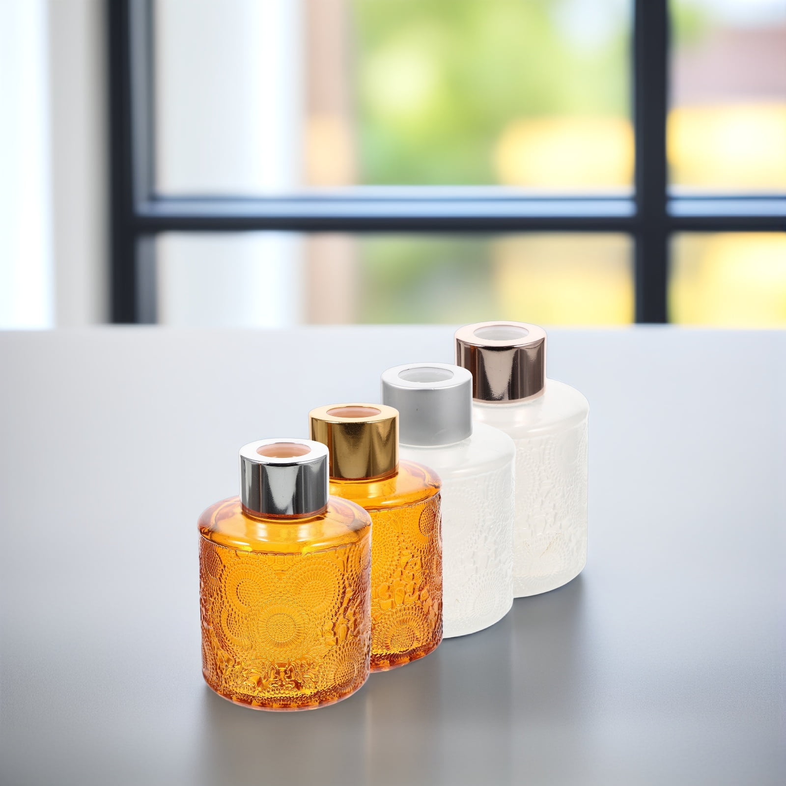 Worgeous 4 Pcs Bottles Essential Aromatherapy Repackage Containers ...