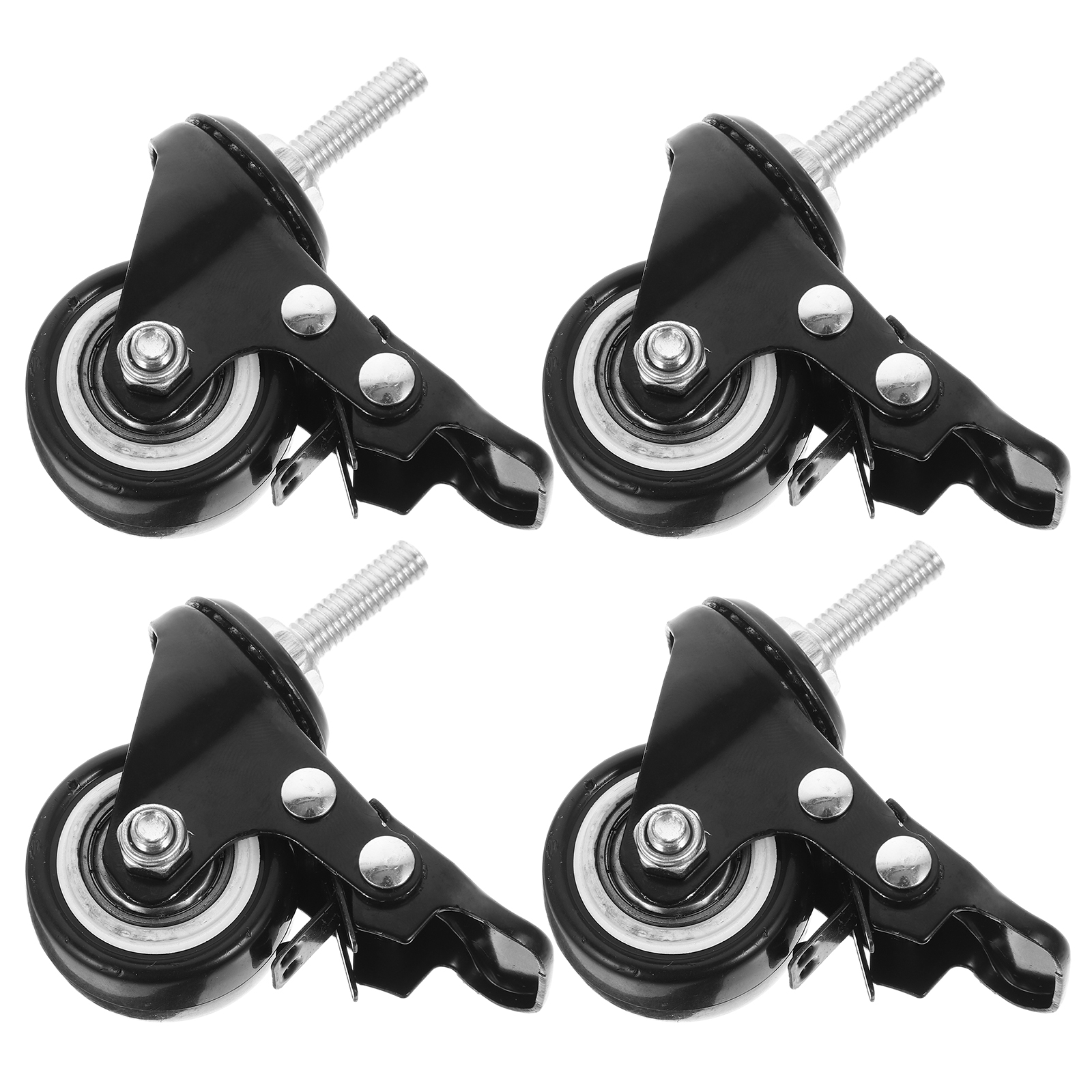 Worgeous 4 Pcs Chair Caster Feet Wheels for Furniture Steering Lock ...