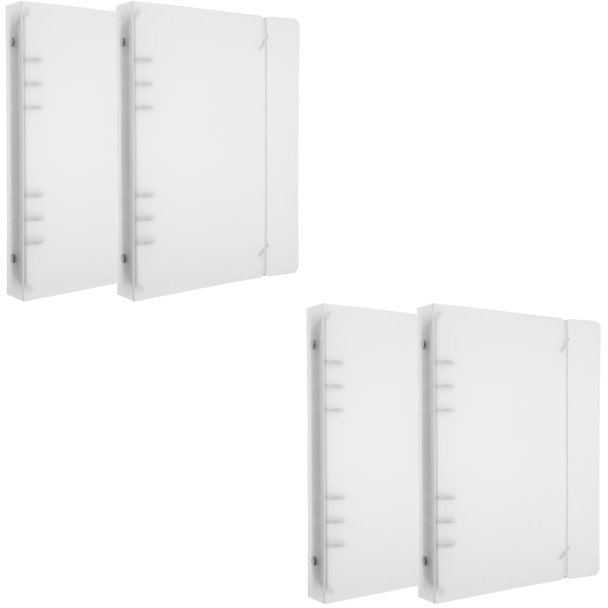 Worgeous 4 Pcs Clear Paper Binder Refillable Notebook Cover Reusable ...