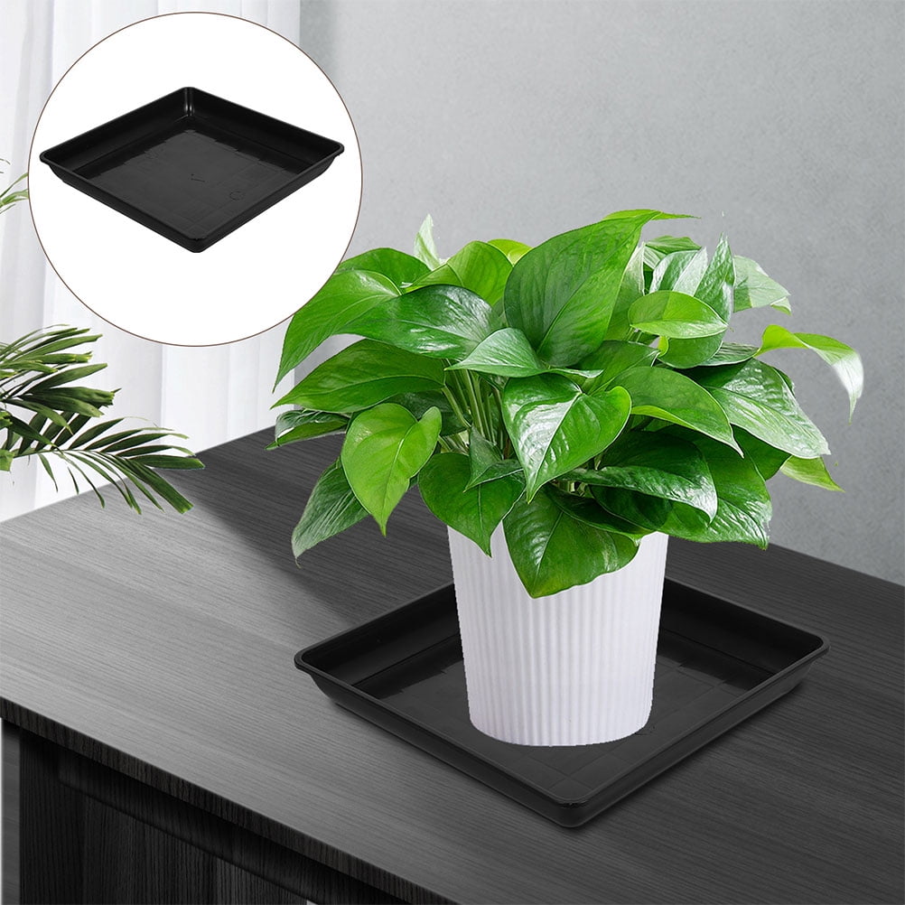 Worgeous 4 Pcs Clear Plant Saucers Rectangle Flower Pot Base - Walmart.com