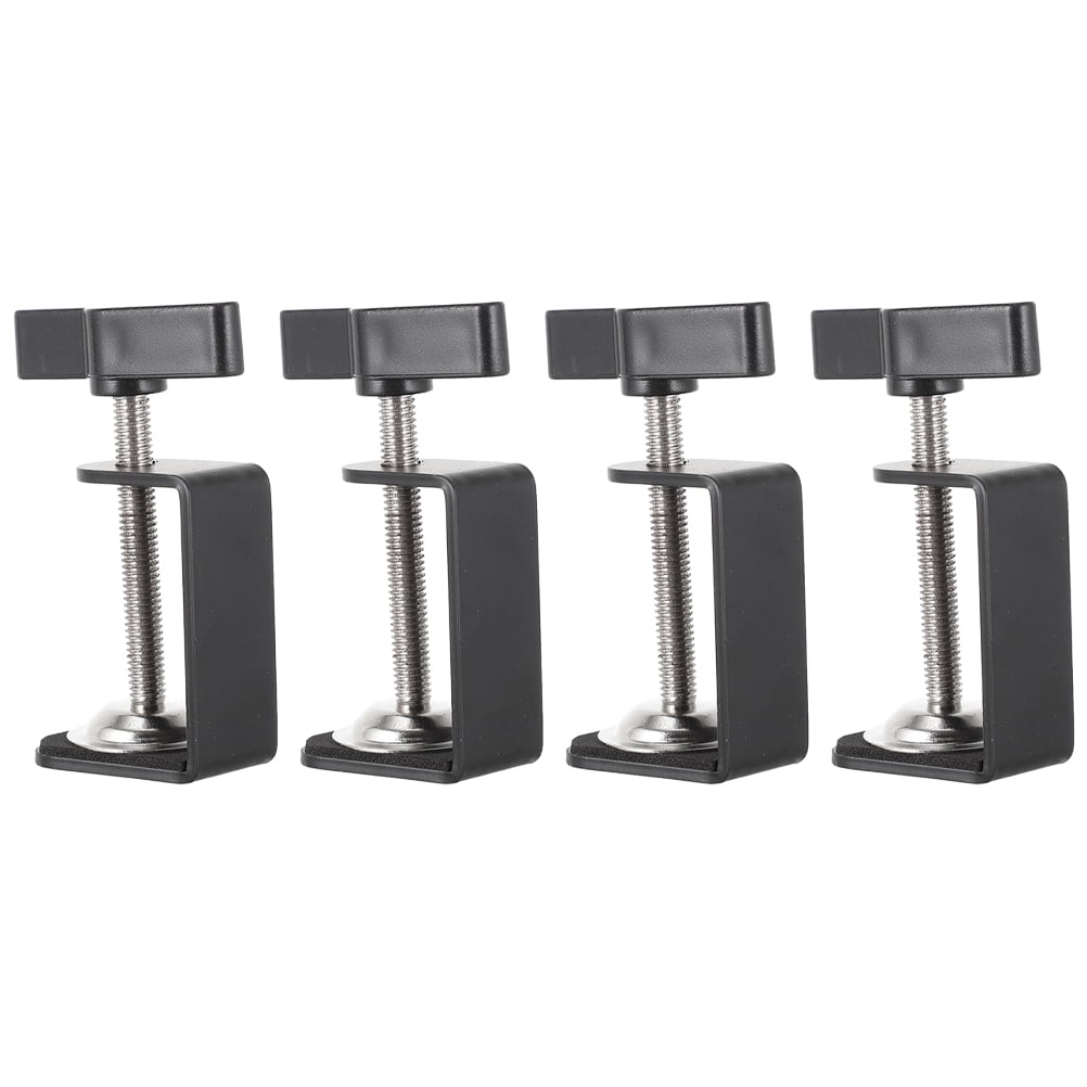 Worgeous 4 Pcs Desktop Clamp for Table 360 Degree Metal Base I-Clamp ...