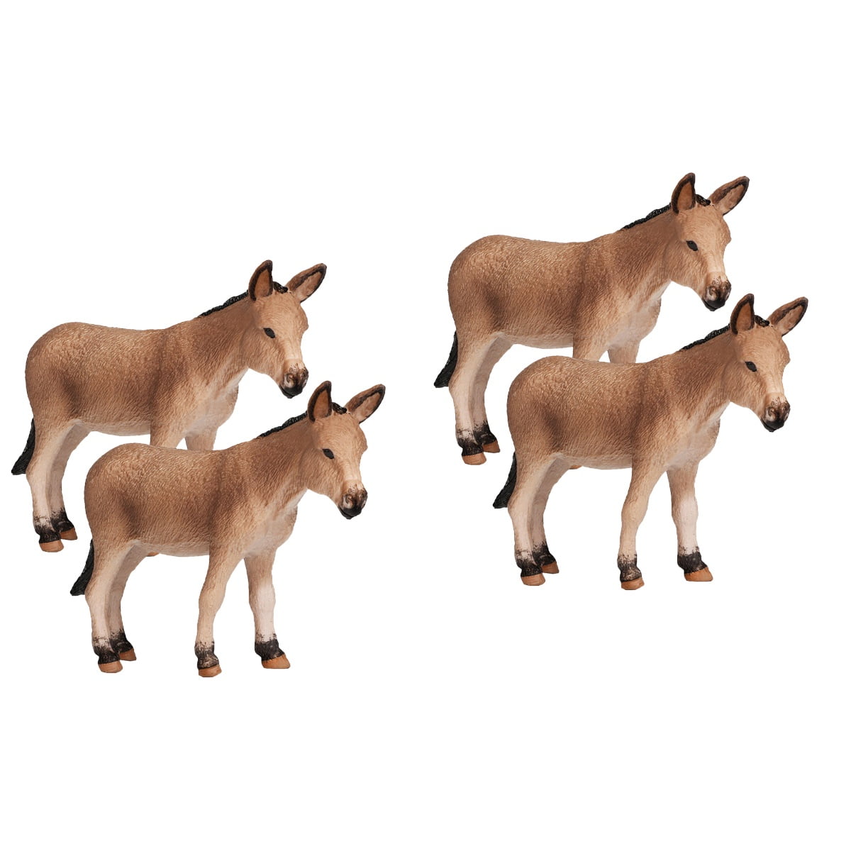 Worgeous 4 Pcs Donkey Model Desktop Donkey Decoration Standing Donkey ...