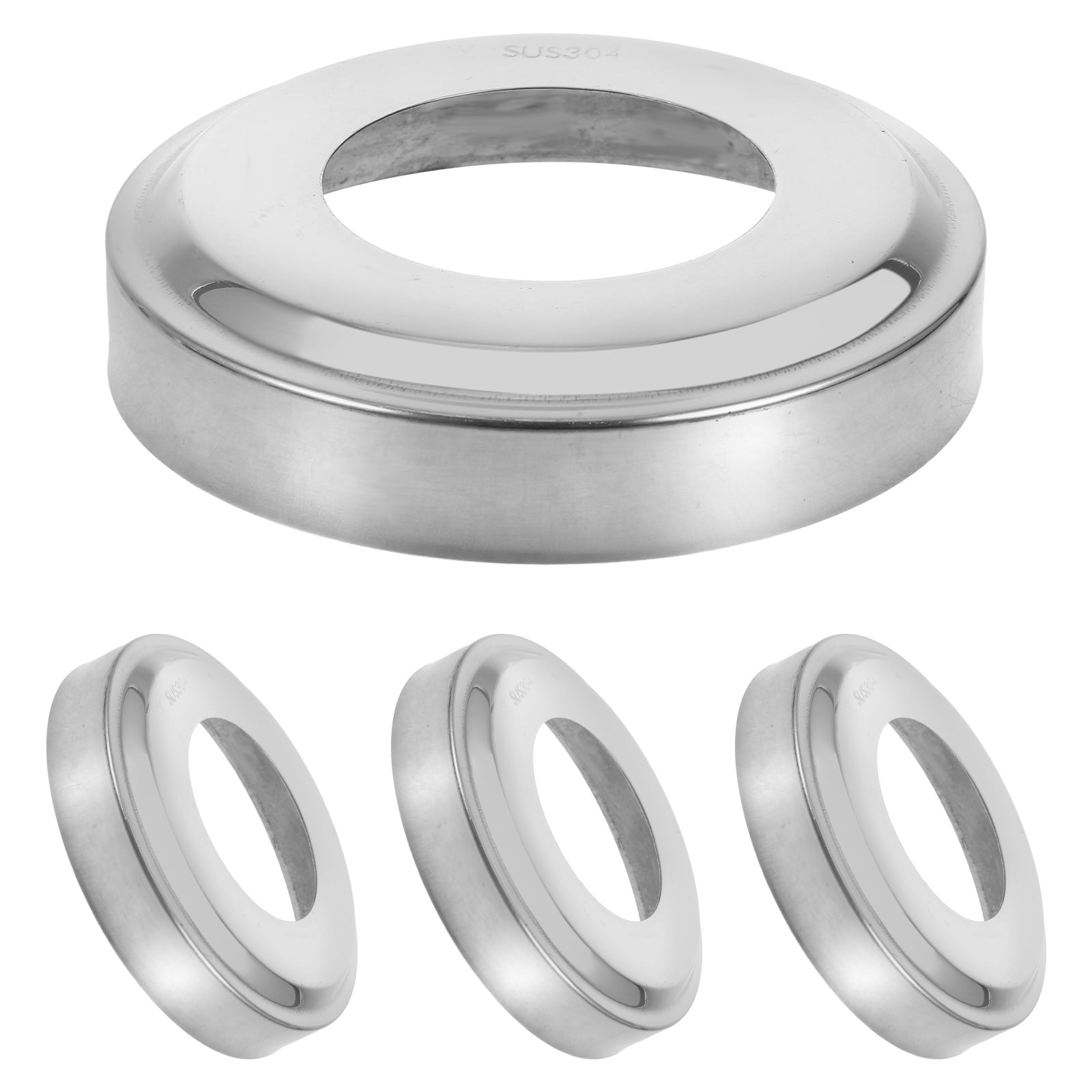 Worgeous 4 Pcs Guardrail Bottom Plate Circular Tube Ladder Swimming ...