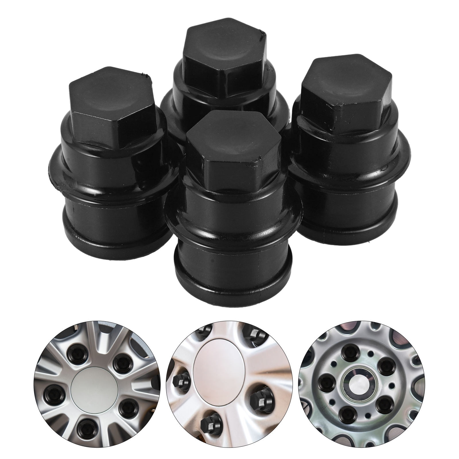 Worgeous 4 Pcs Hub Nut Cover Lug Caps for Truck Tires Wheels Rims Nuts ...