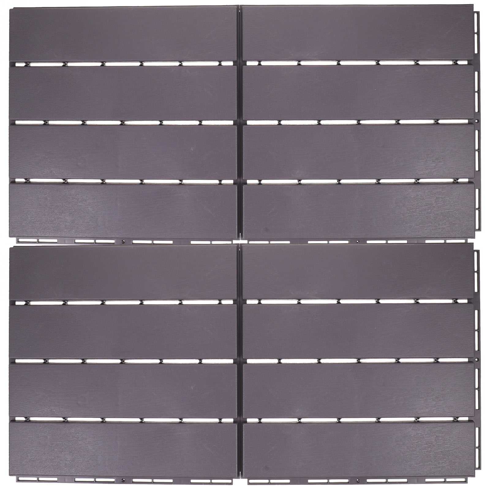 Worgeous 4 Pcs Interlocking Tile Deck Assembled Floor Driveway Tiles ...