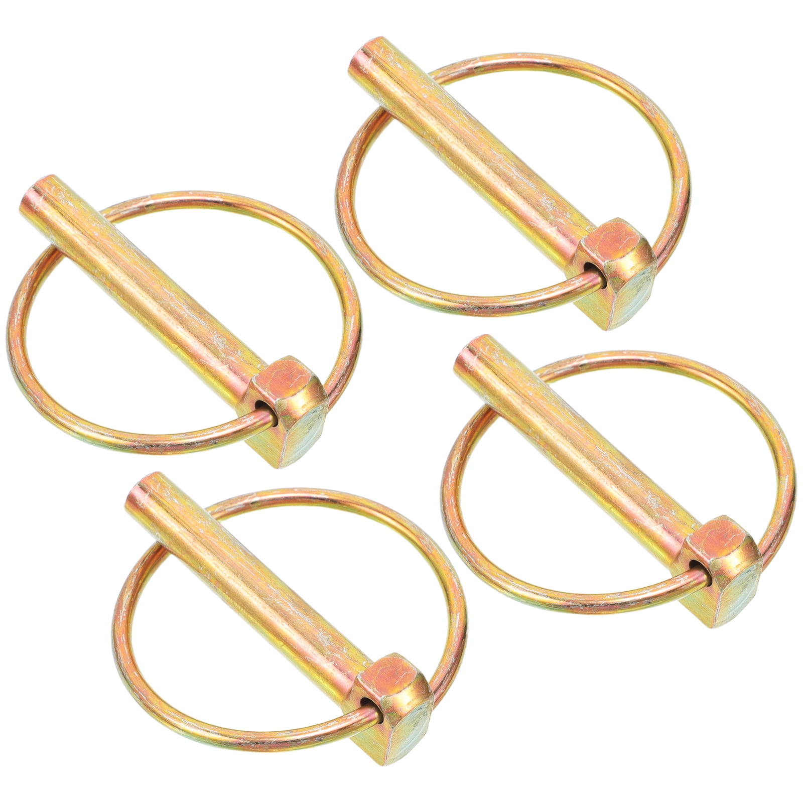 Worgeous 4 Pcs Lynch Pins Round Pins Spring Lock Pin 5.20X4.90X1.40CM Golden - Walmart.com
