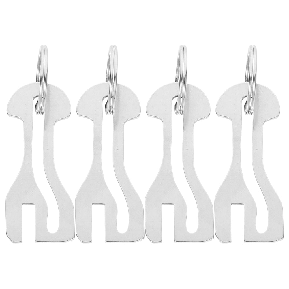 Worgeous 4 Pcs Metal Trolley Token Keychain Shopping Cart Key Ring ...