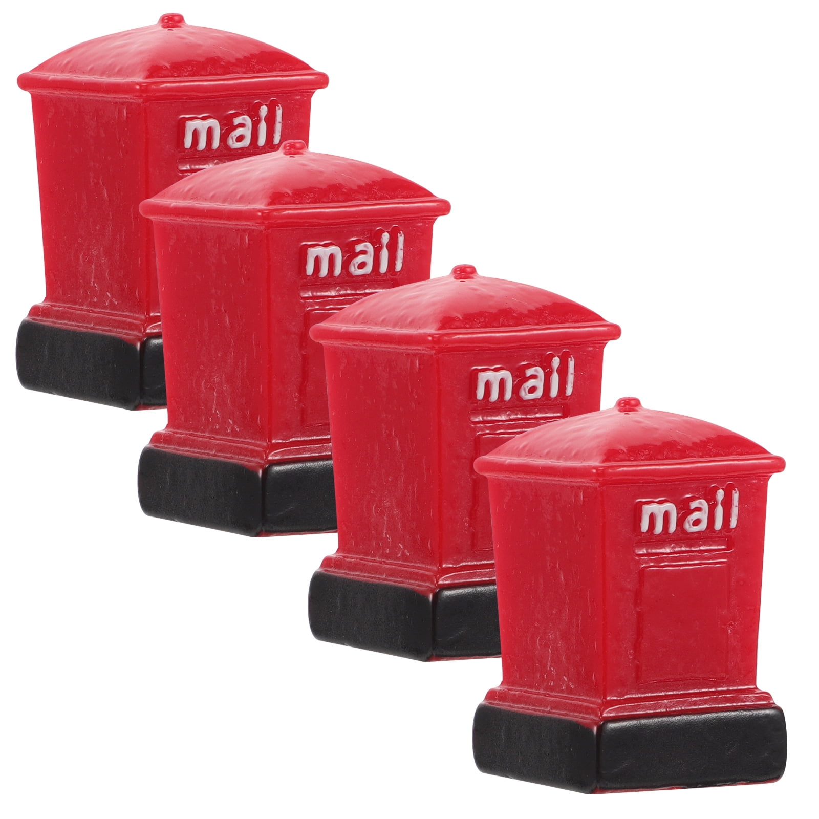 Worgeous 4 Pcs Mini House Furniture Model Resin Mini Mailbox For Desk ...