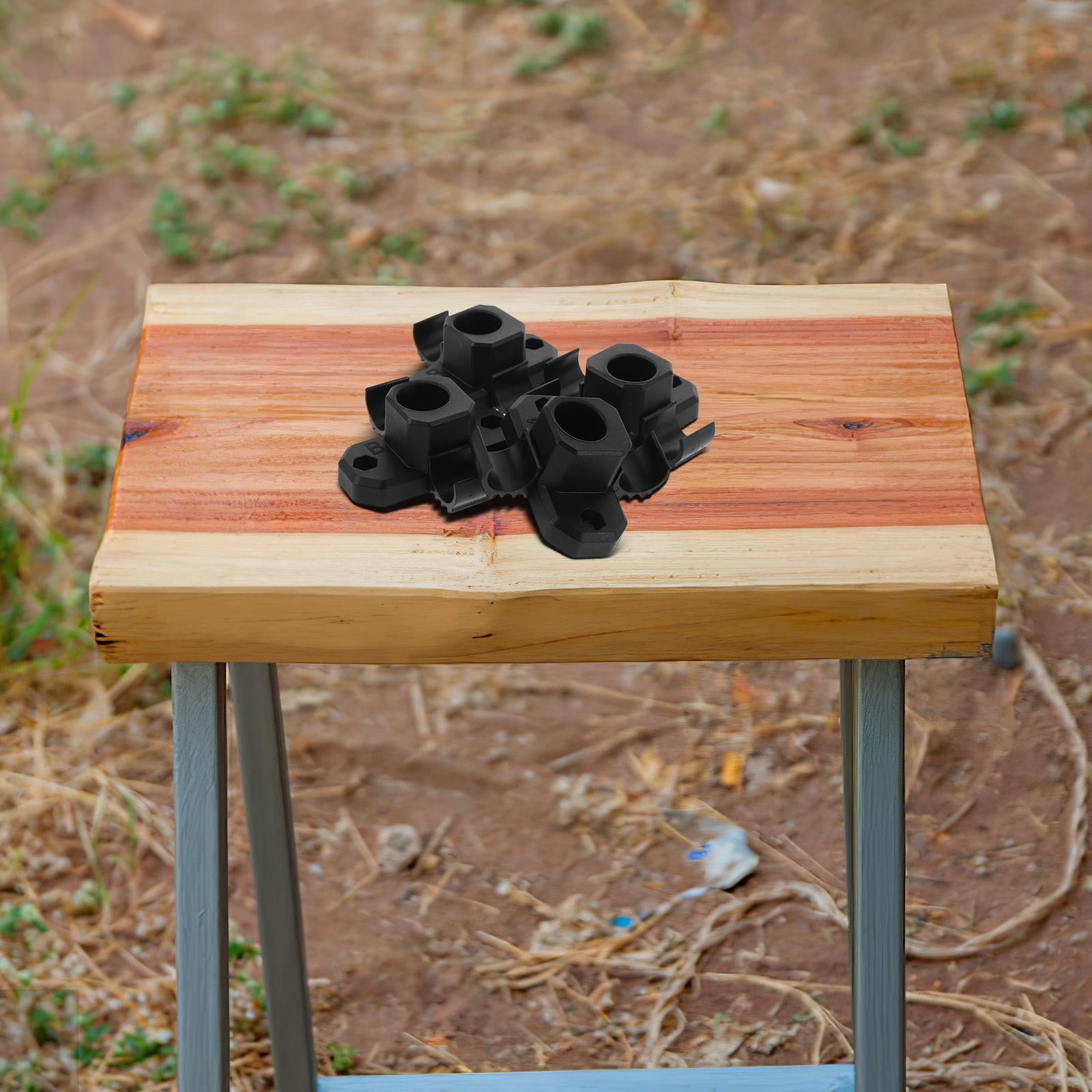 Worgeous 4 Pcs Mounting Support Folding Leg Hinge Table Legs Work Black ...