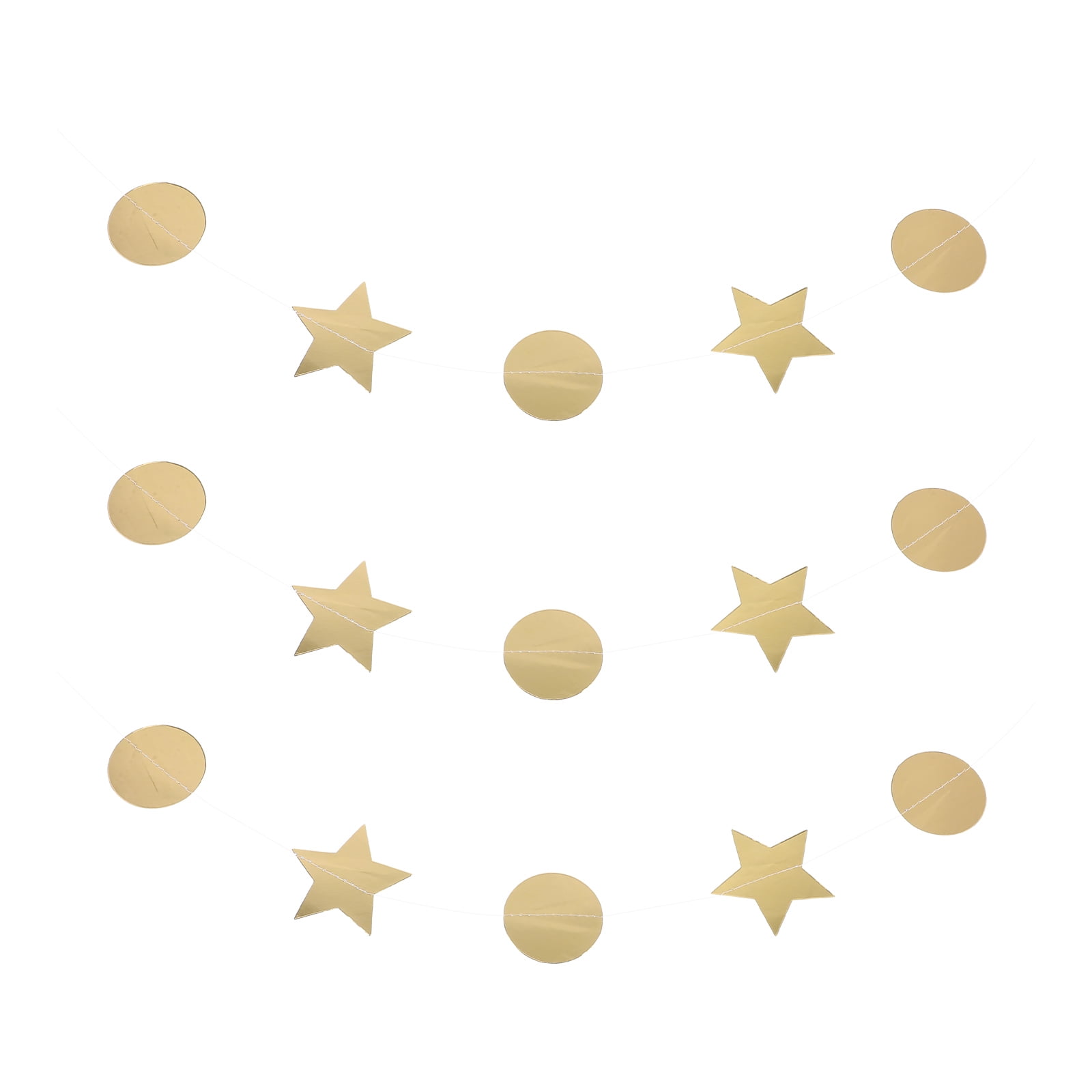 Worgeous 4 Pcs Paper Star Latte Art Happy Birthday Decorations Garland ...