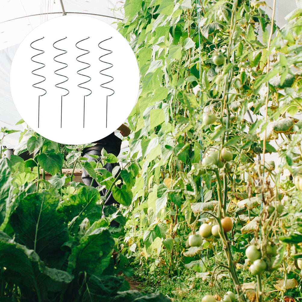 Worgeous 4 Pcs Plant Support Stakes Garden Trellis Pole Plants Green ...