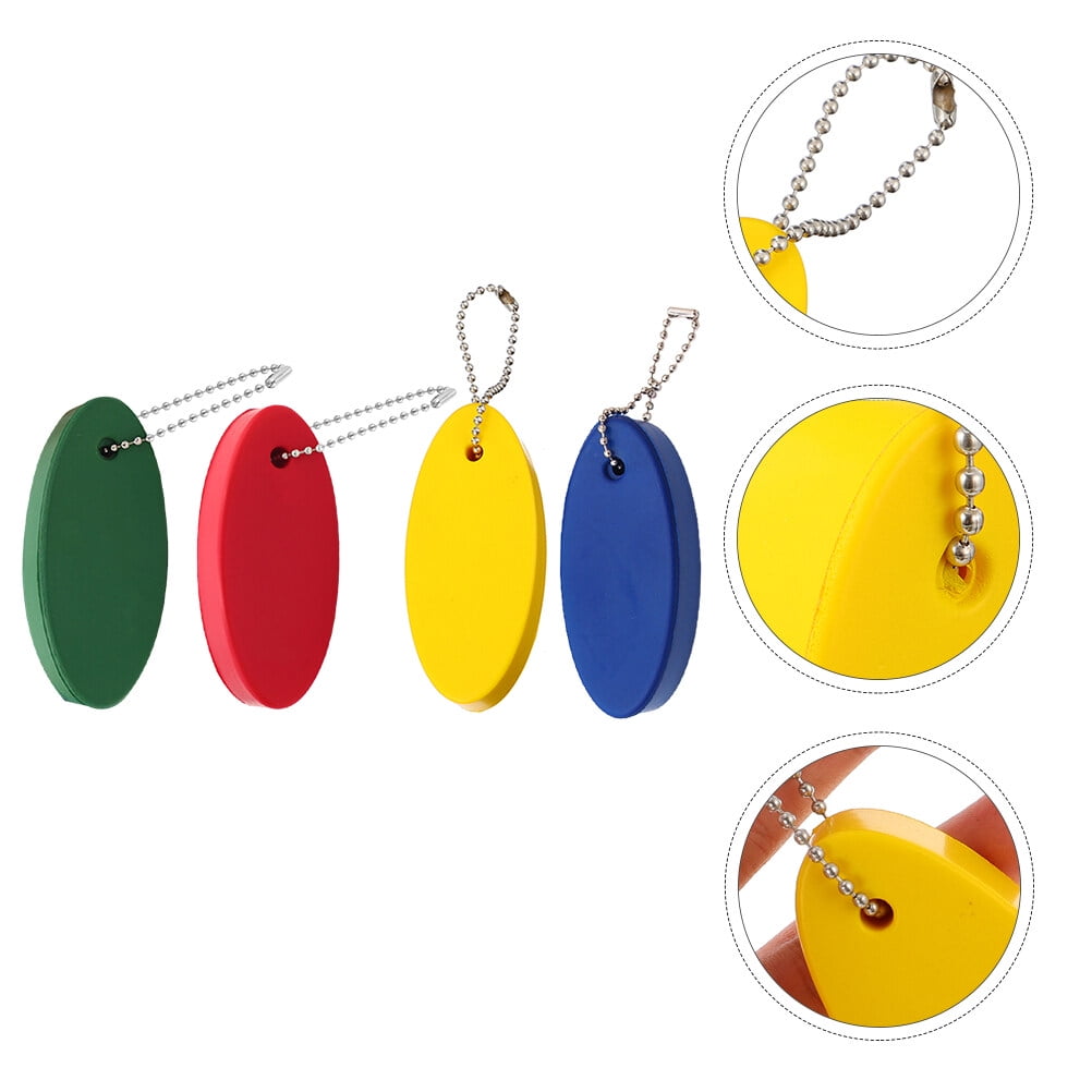 Worgeous 4 Pcs Pu Keychain Float Water Filled Floating Ring Man Miss ...