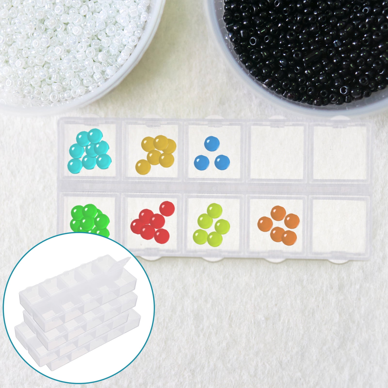 Worgeous 4 Pcs Seed Storage Box Organizers Boxes Store Beads Jewelry ...