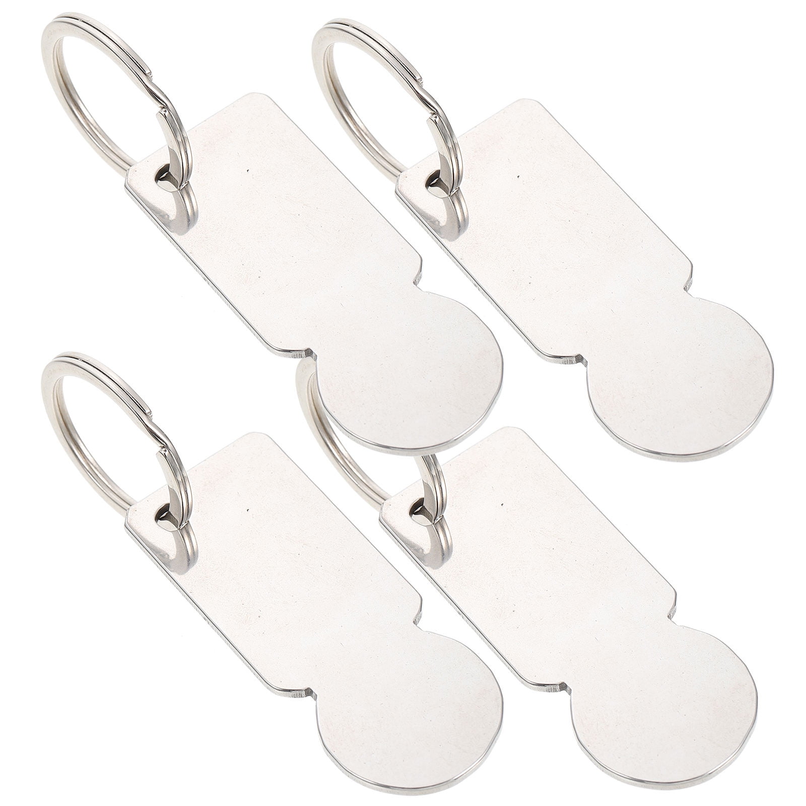 RENACLIPY 4-Pack Plated Trolley Token Keychains Zinc Alloy Key for Home ...