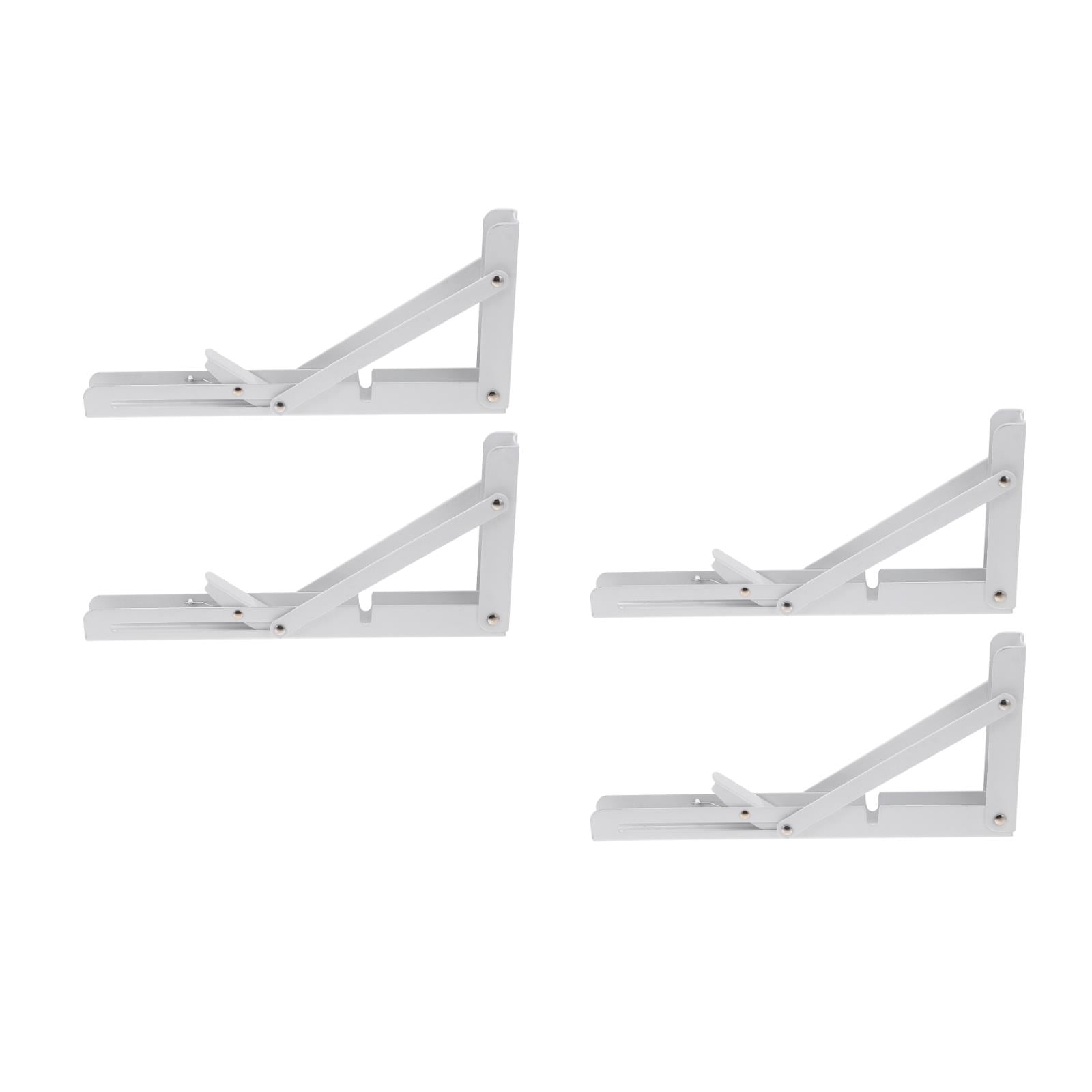 Worgeous 4 Pieces 10 inch Folding Shelf Bracket Triangle Table Hinge ...