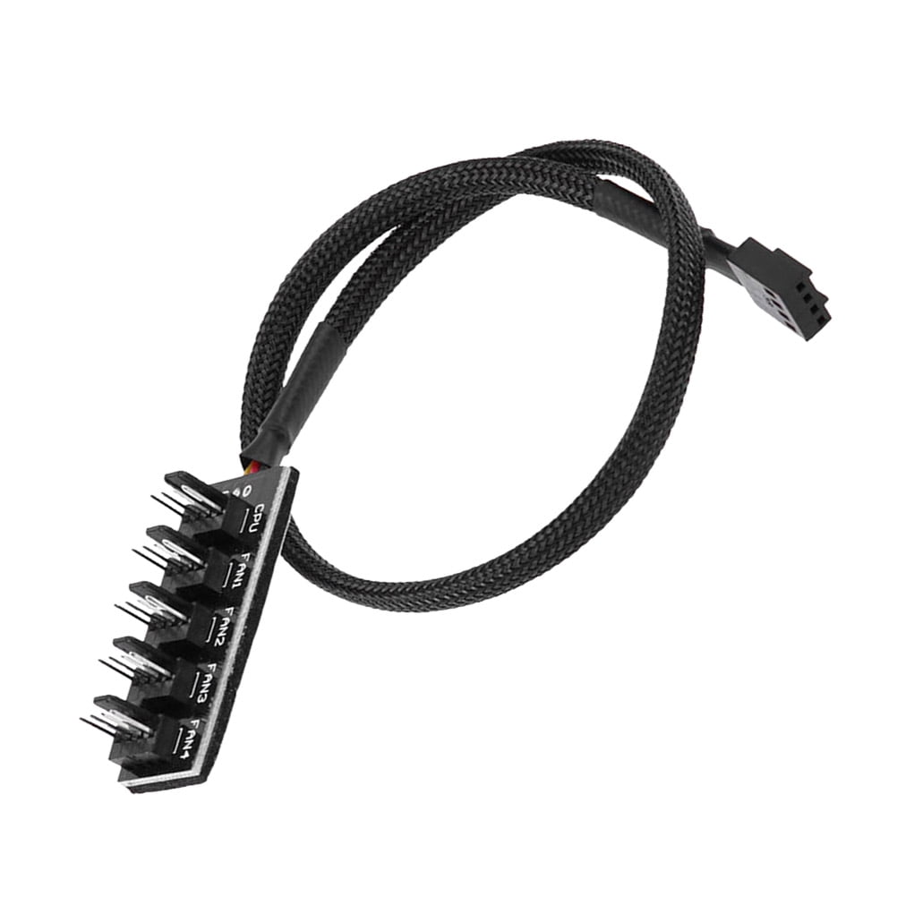 Worgeous 4-Pin CPU Fan Splitter Extension Cable 1 to 5 PC Computer Fan ...