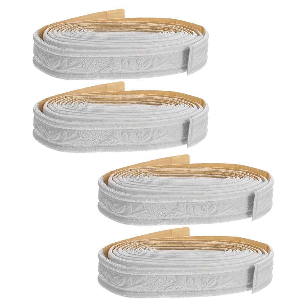 Worgeous 4 Rolls Flexible Trim Molding Peel And Stick Wall Border Trim ...