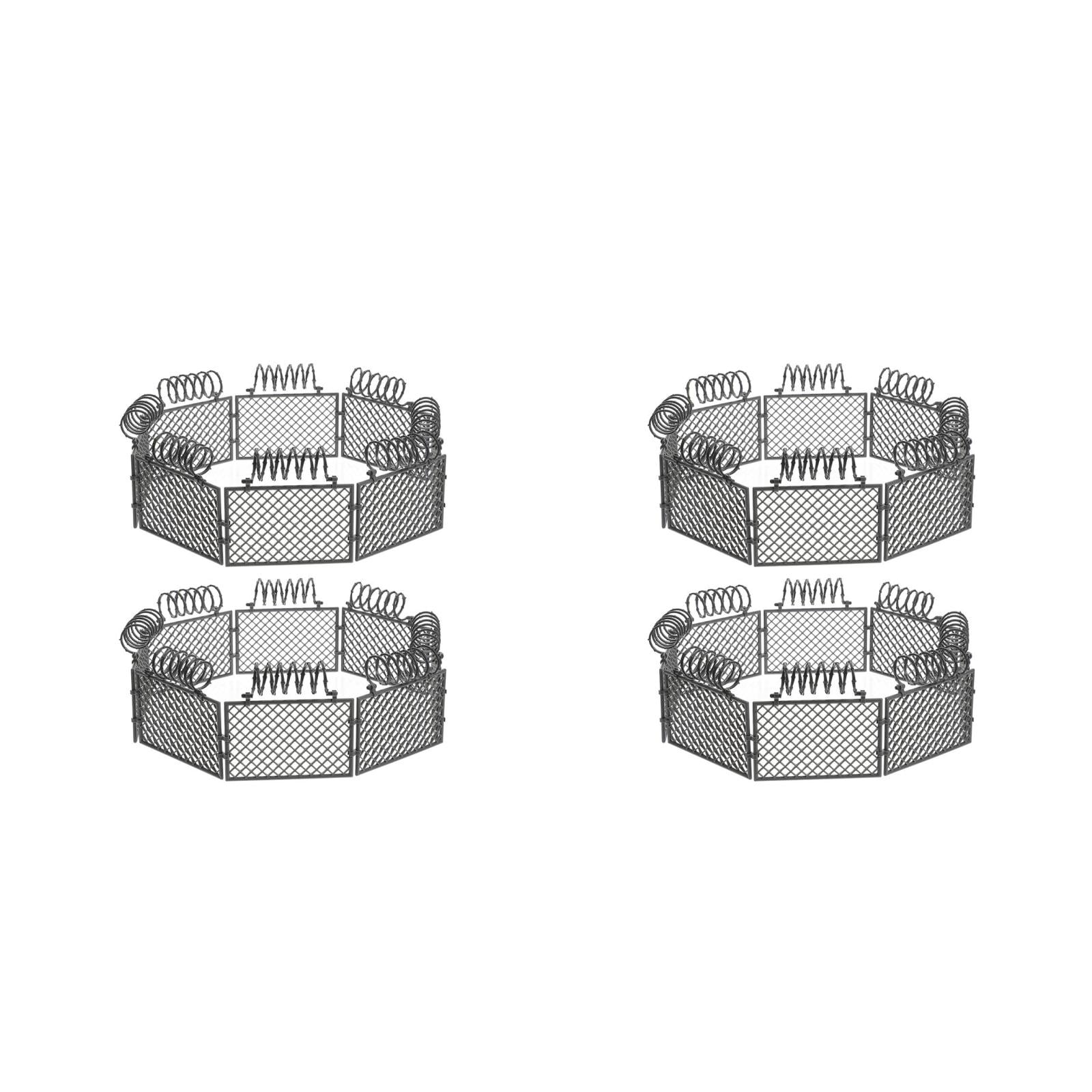 Worgeous 4 Sets ABS Plastic Toy Fence for Farm Animals Miniature Safety ...