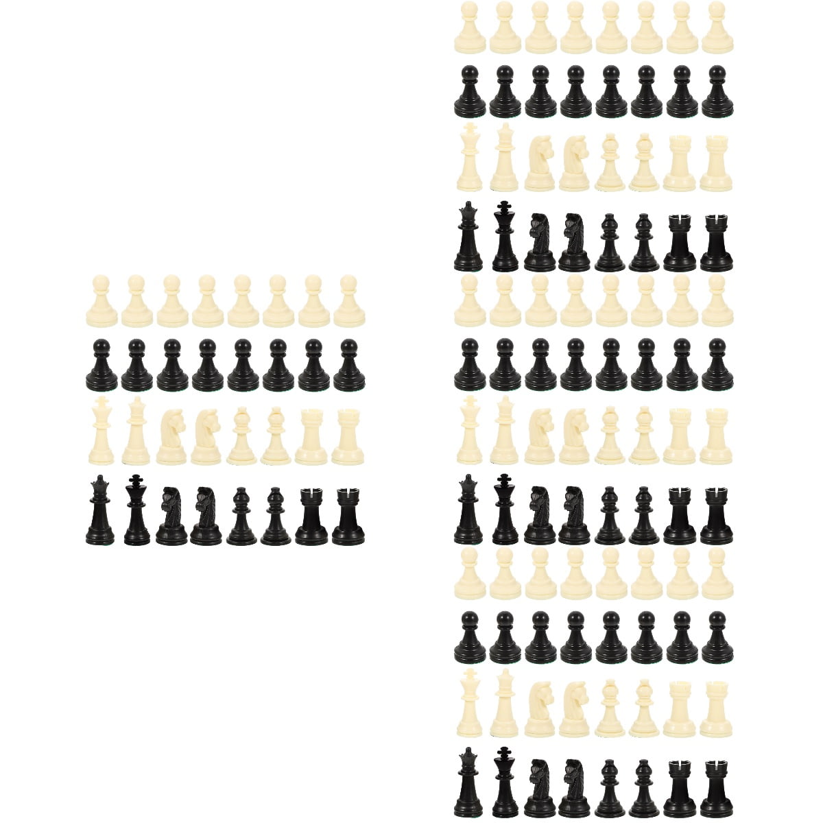 Worgeous 4 Sets Chess Pieces Chessboard Replacement Missing Chessmen ...