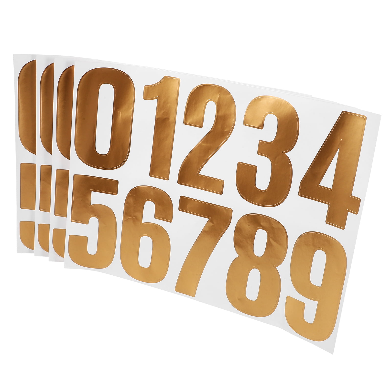 Worgeous 4 Sets Durable Waterproof Number Stickers For Mailbox Home ...