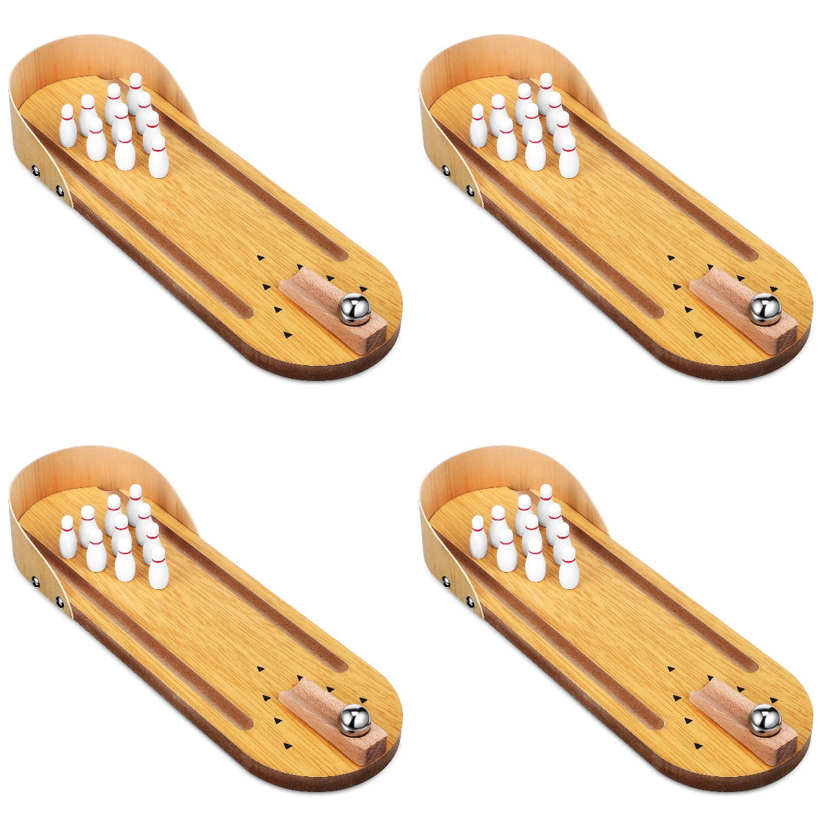 Worgeous 4 Sets Mini Bowling Set Tabletop Bowling Game Mini Bowling ...