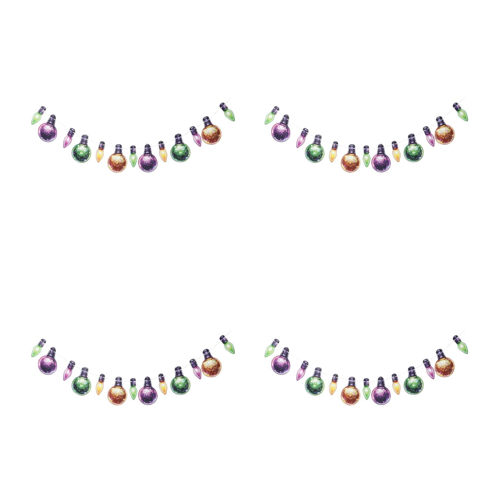 Worgeous 4 Sets Paper Light Bulb Banners Christmas Paper Bulb Garlands ...