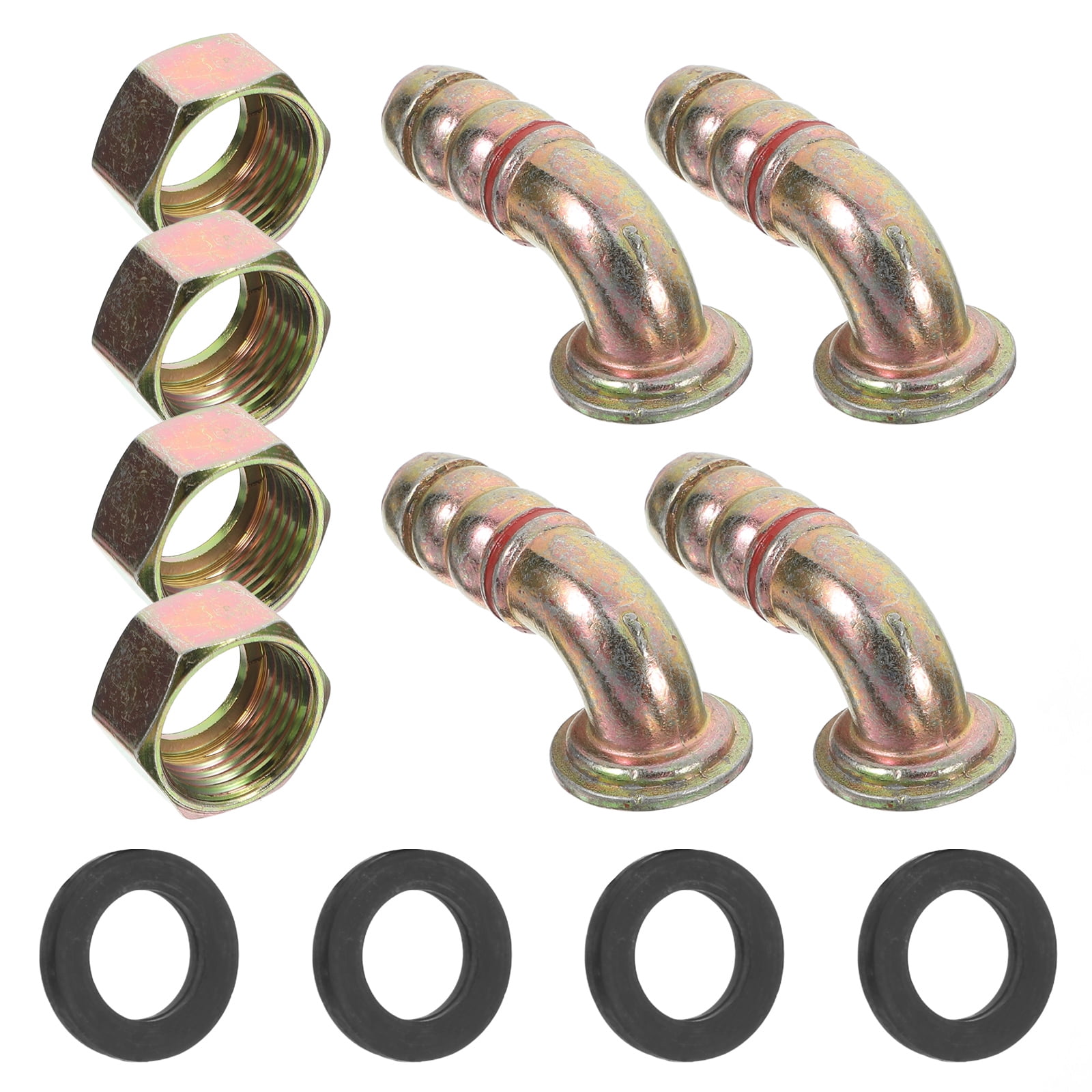 Worgeous 4 Sets Propane Quick Connect Adapter Fittings Flare Shut off ...