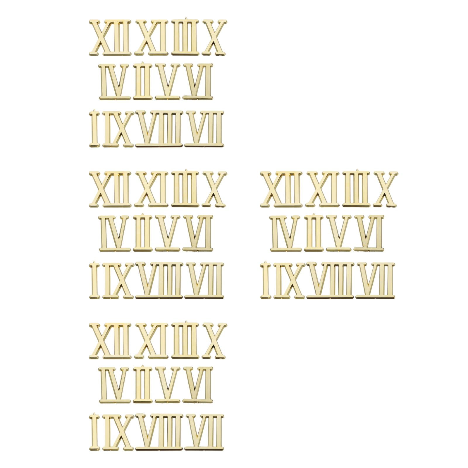 Worgeous 4 Sets Roman Number Clock Numerals Replacement 3 cm Clock ...