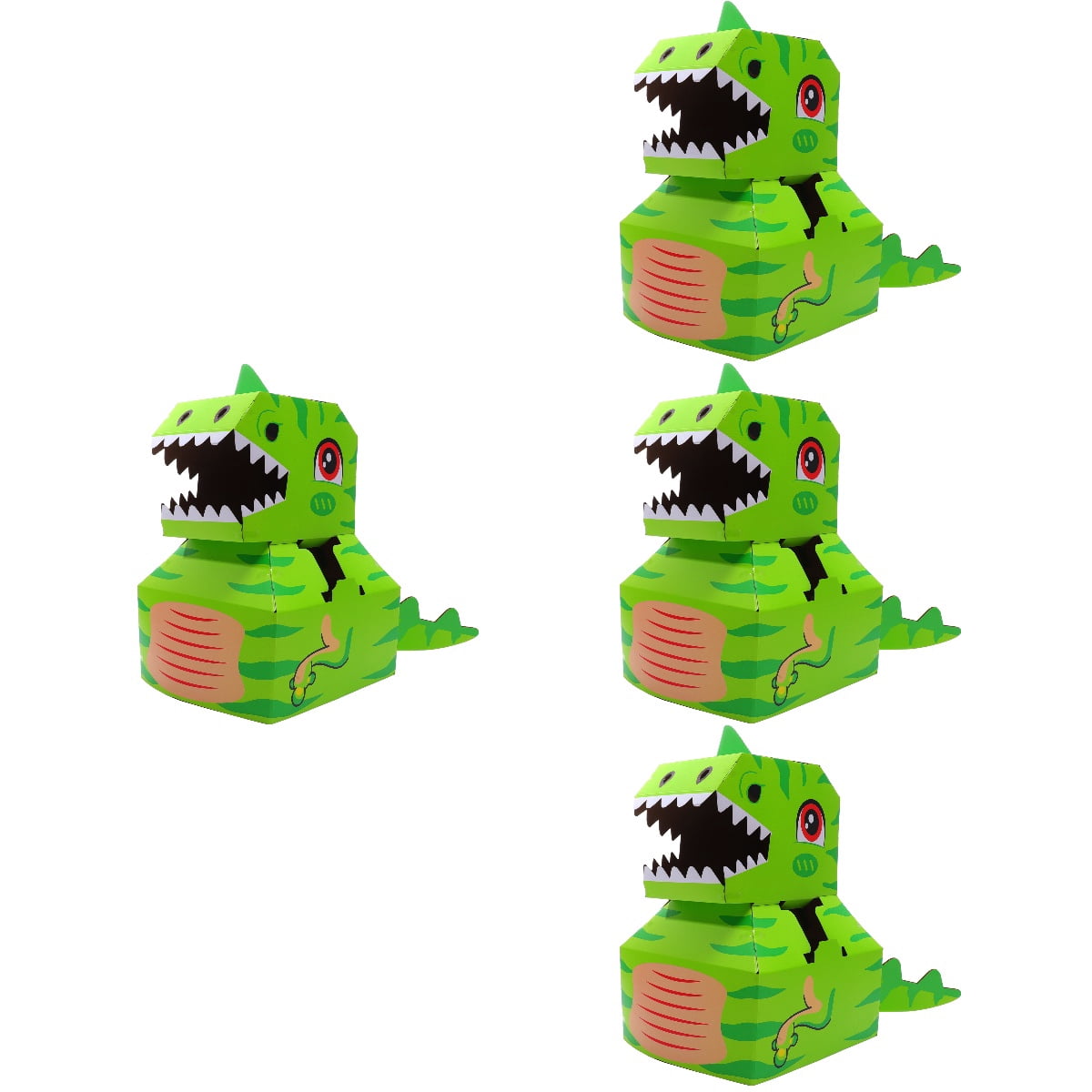 Worgeous 4 Sets Wearable Cardboard Box Dinosaurs Wearable DIY Toy ...