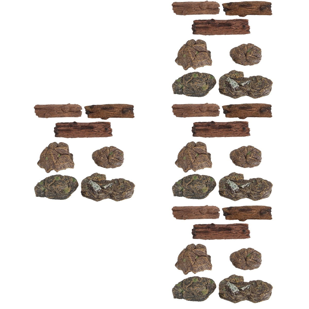 Worgeous 4 Sets of Artificial Tree Stump Fake Stone Model Mini Tree ...