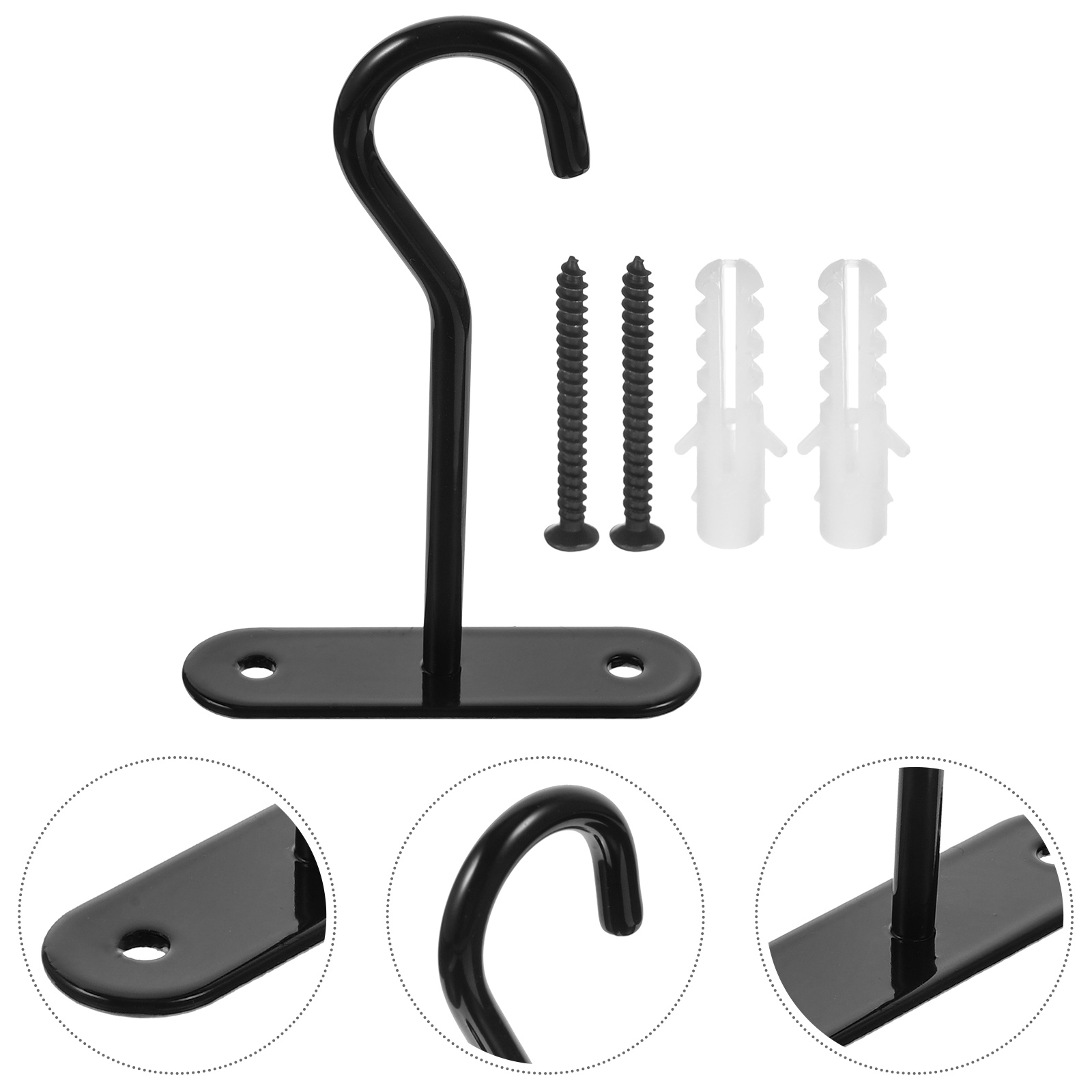 Worgeous 4 Sets of Ceiling Hooks Metal Flower Pot Hooks Hanging Plant ...