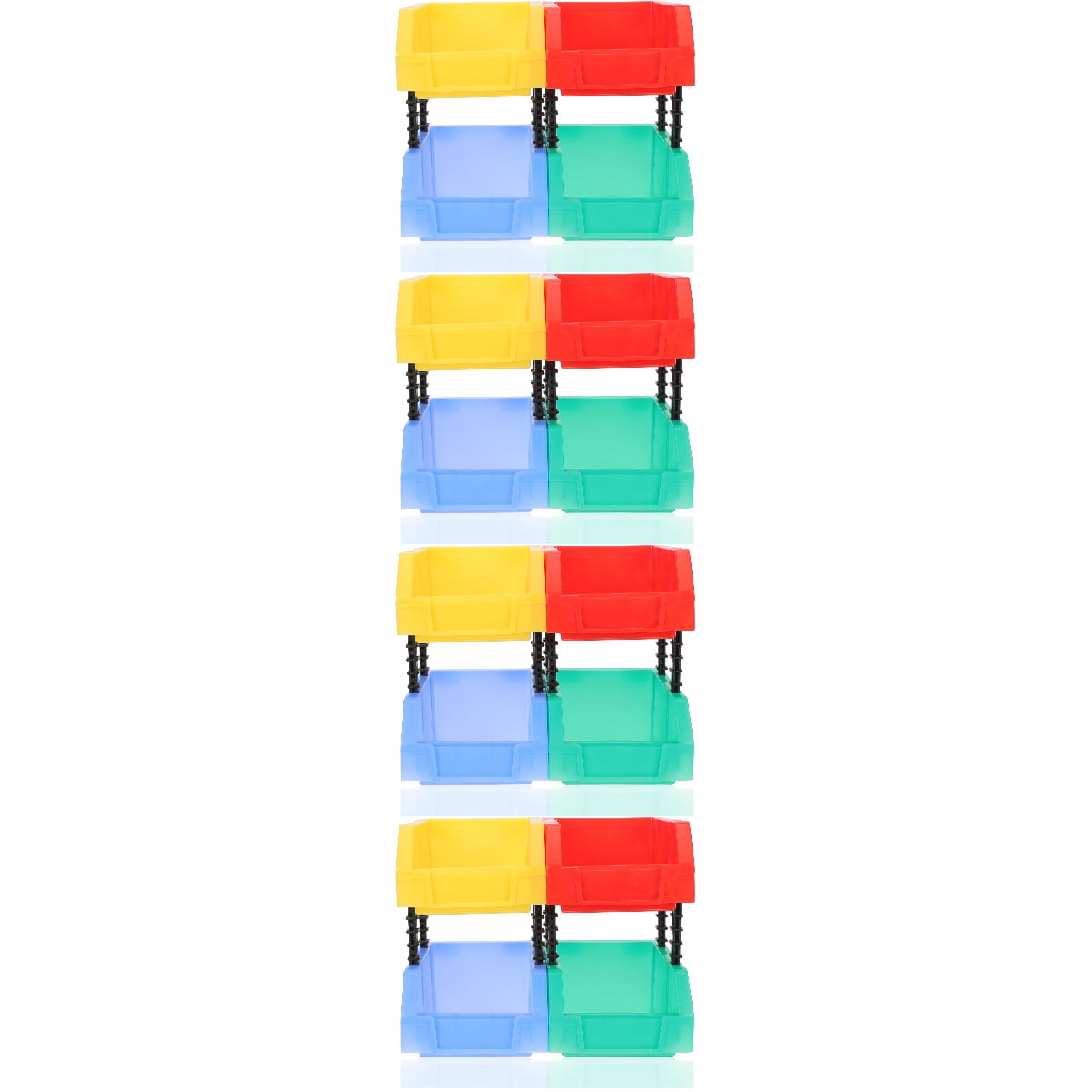 Worgeous 4 Sets of Plastic Stacking Bins Snack Sort Storage Bins ...