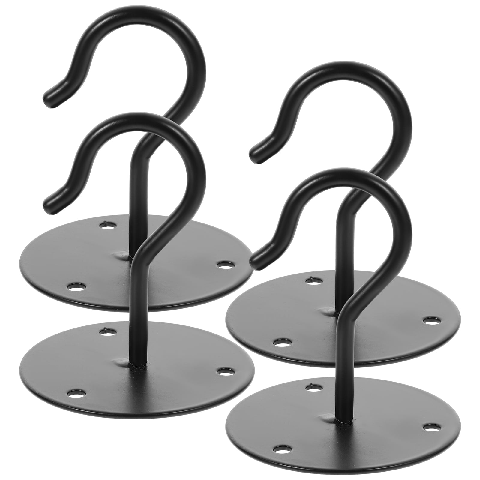 Worgeous 4 Sets of Wall-mounted Ceiling Hooks Metal Flower Pot Hooks ...
