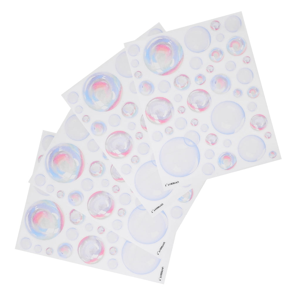 Worgeous 4 Sheets Underwater Wall Decal Water Bubble Wall Stickers DIY ...