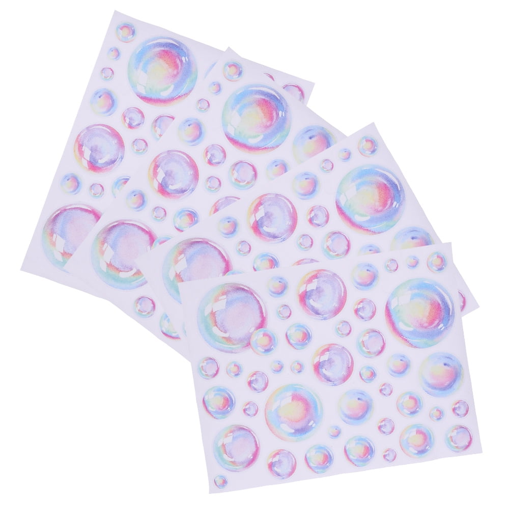 Worgeous 4 Sheets Underwater Wall Decal Water Bubble Wall Stickers DIY ...