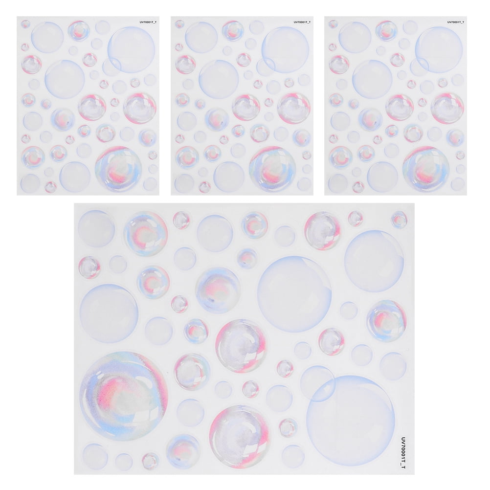 Worgeous 4 Sheets Water Bubble Wall Stickers Ocean Theme Wall Decal DIY ...