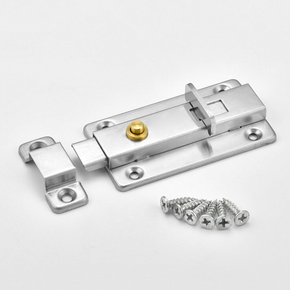 Worgeous 4 inch Stainless Steel Door Latch Automatic Spring Brushed ...
