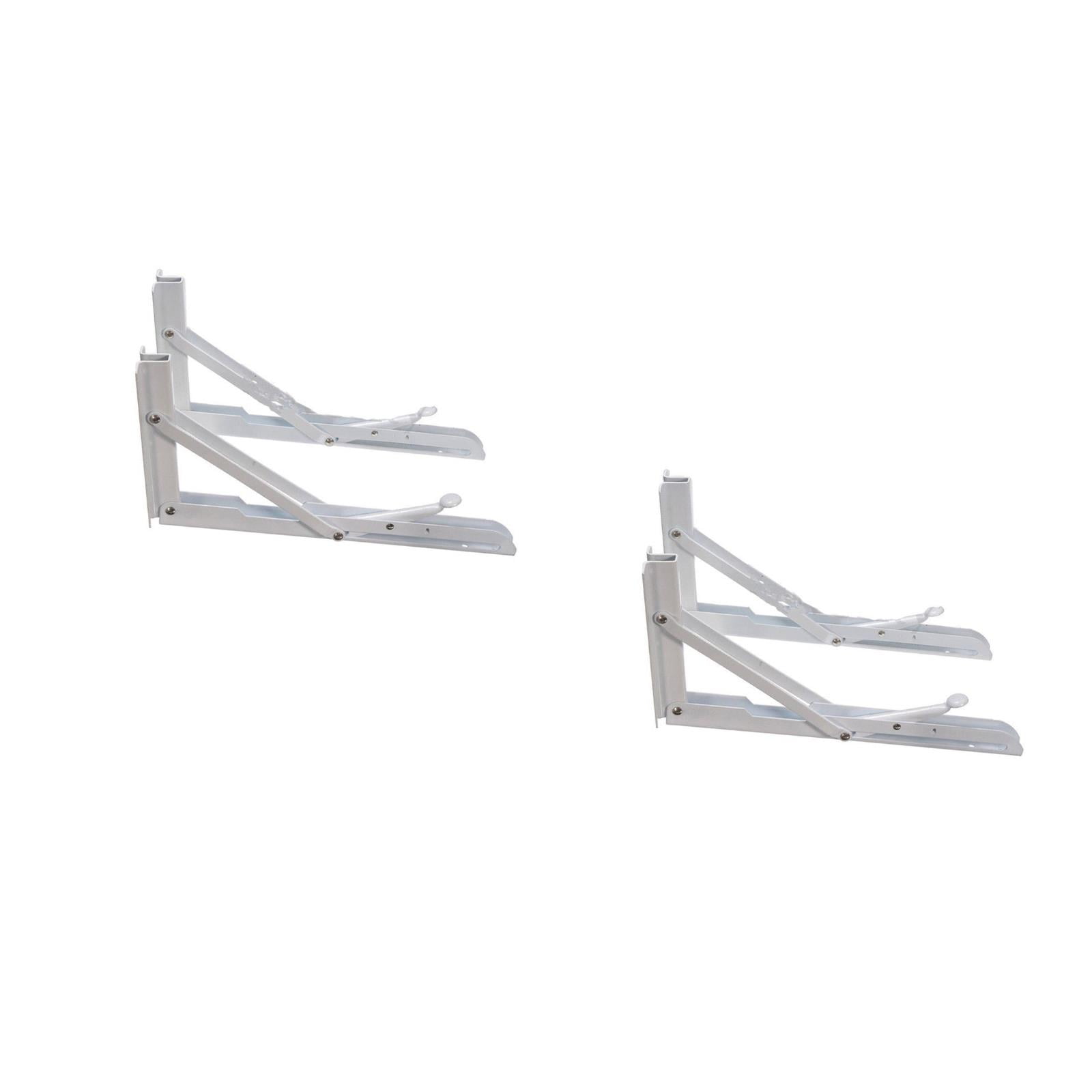 Worgeous 4 pcs 90 Degree Spring Loaded Folding Support Shelf Bracket ...