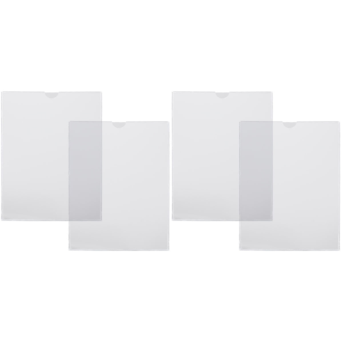 Worgeous 4 pcs Acrylic Label Holders Clear Acrylic A4 Paper Holders ...