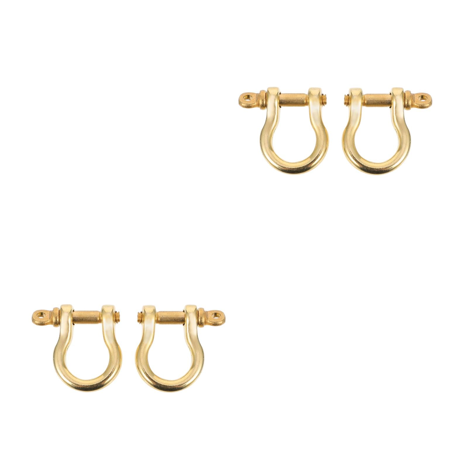 Worgeous 4 pcs D-Rings Shackle Key Holder Horseshoe U Shape Ring with ...