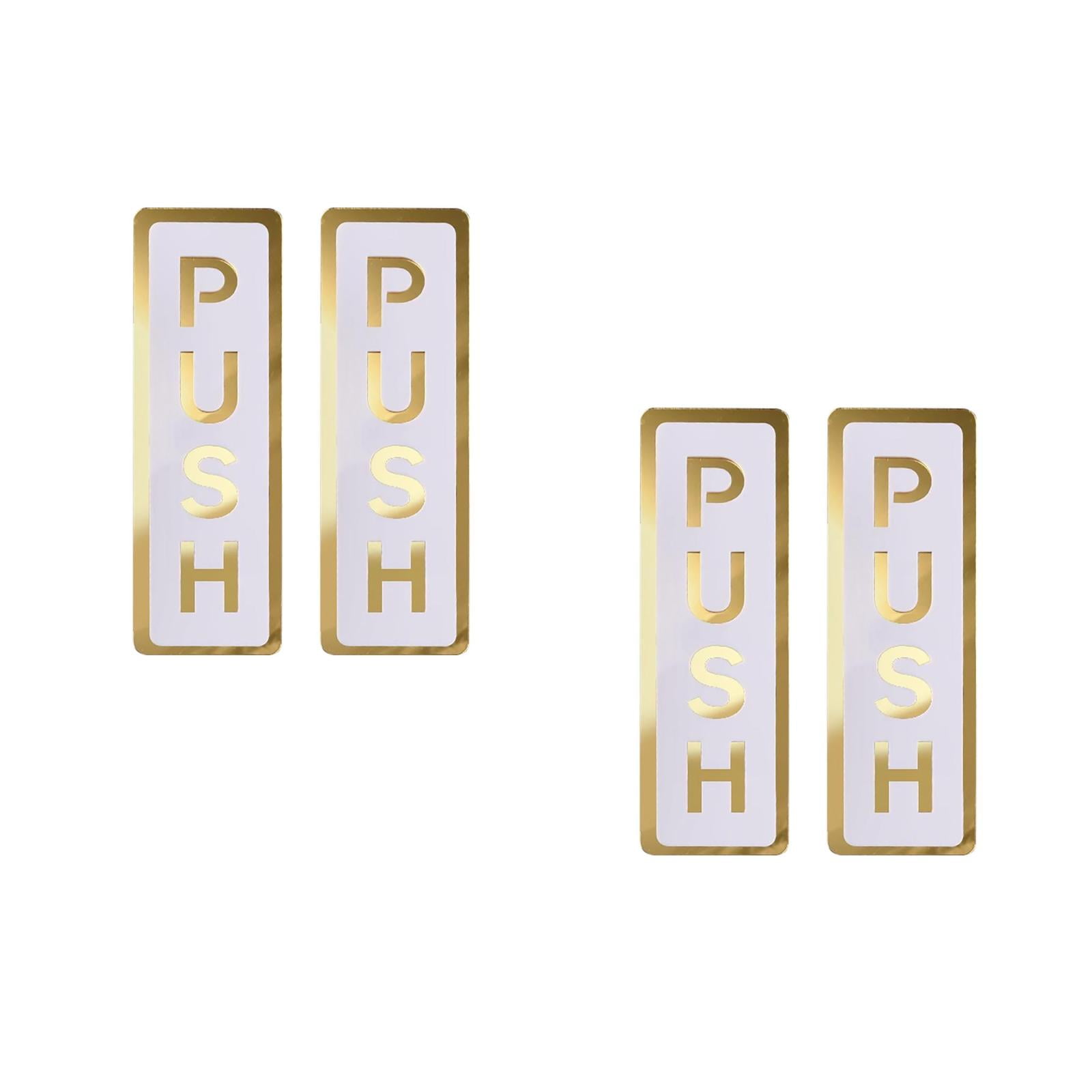 Worgeous 4 pcs Double Layer Acrylic Push Pull Door Sign Door Pull And ...