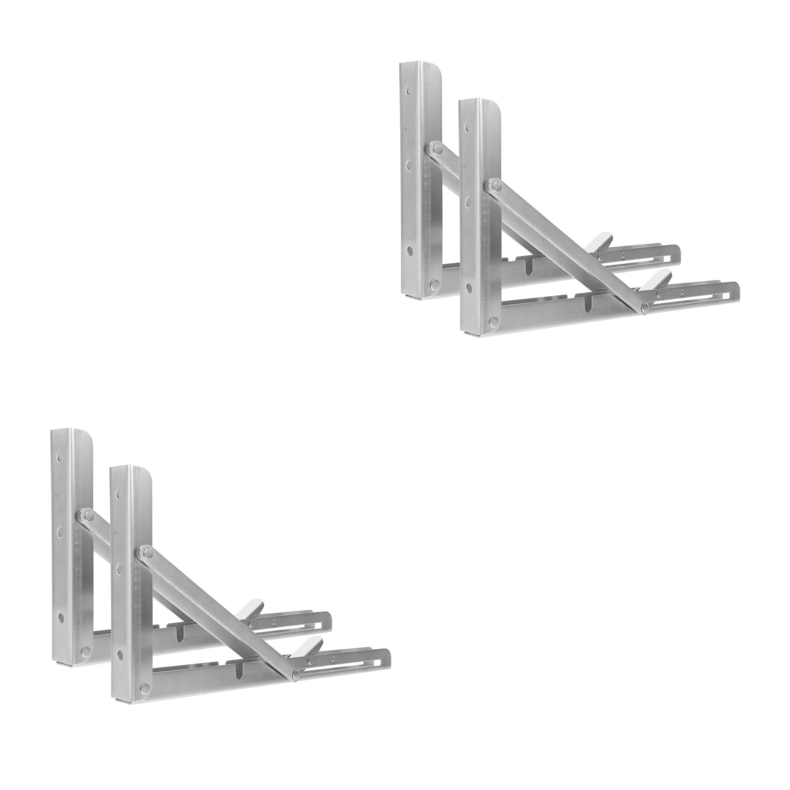 Worgeous 4 pcs Folding Brackets Wall Board Support Stands Stainless ...