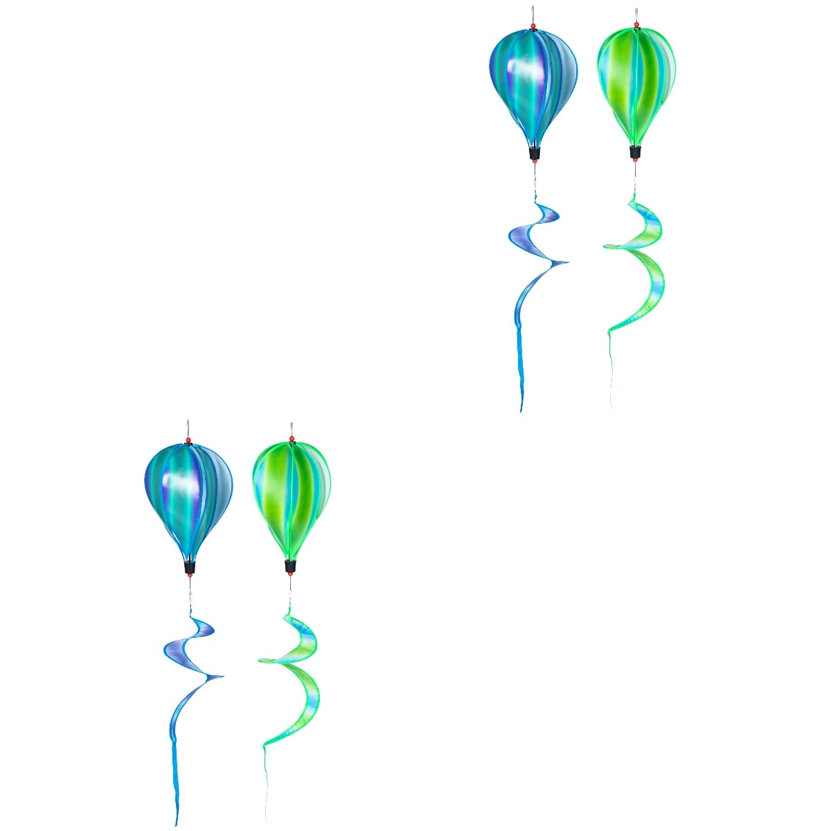 Worgeous 4 pcs Hot Air Balloon Wind Spinners Hanging Wind Sock Rotation ...
