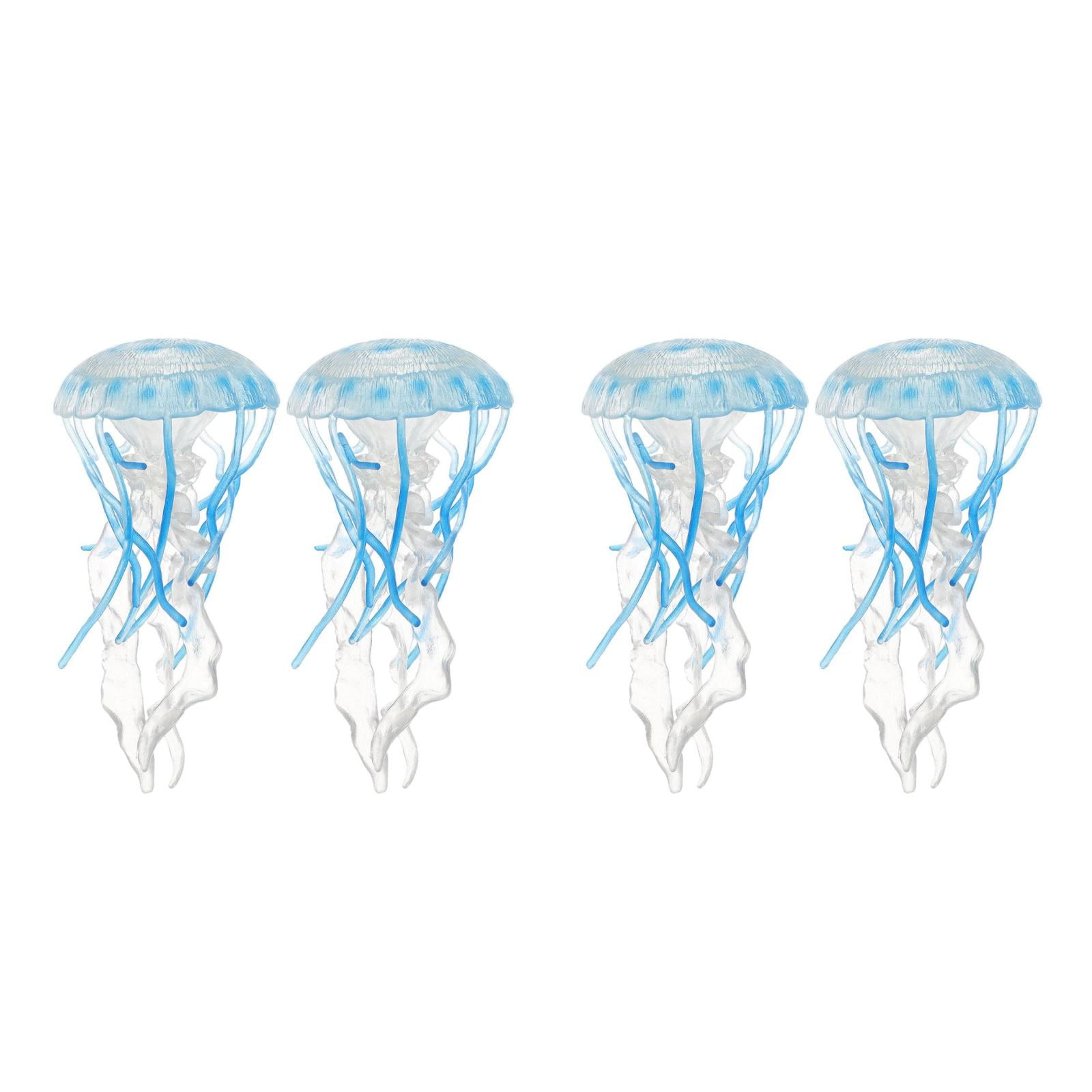 Worgeous 4 pcs Jellyfish Figurines Jellyfish Models Sea Animal Figures ...