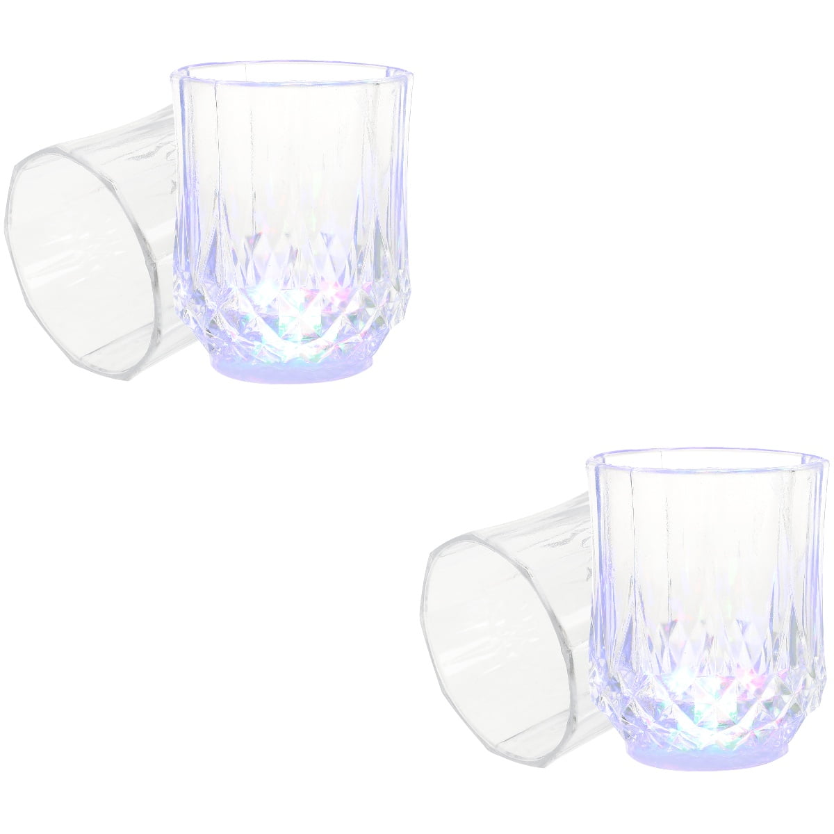 Worgeous 4 pcs LED Drinking Cups Glowing Party Cups Glass Cocktail Cup ...